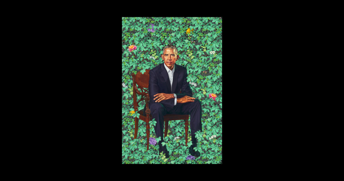 Obama Official Portrait - Obama Official Portrait - Sticker | TeePublic