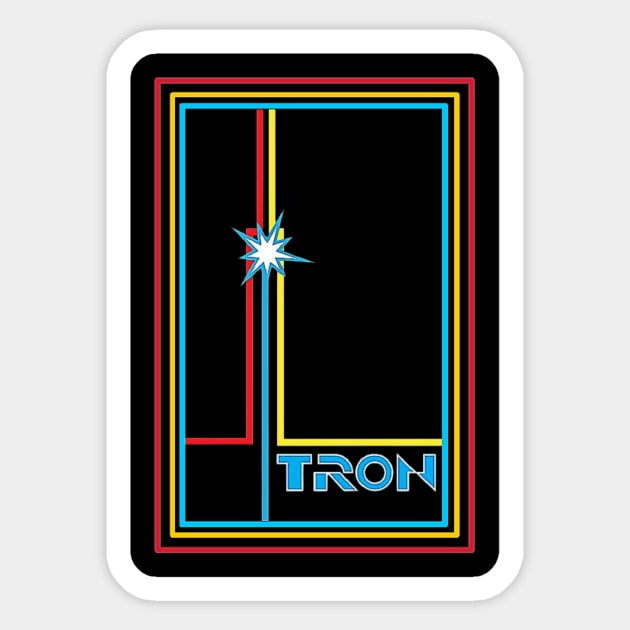 tron and three color line mark - Tron - Sticker | TeePublic