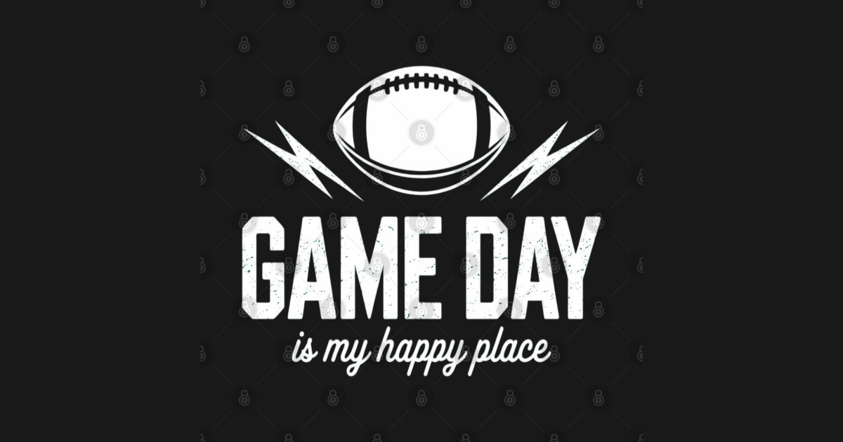 Game Day Is My Happy Place Football Sunday Tailgate - Game Day Is My ...