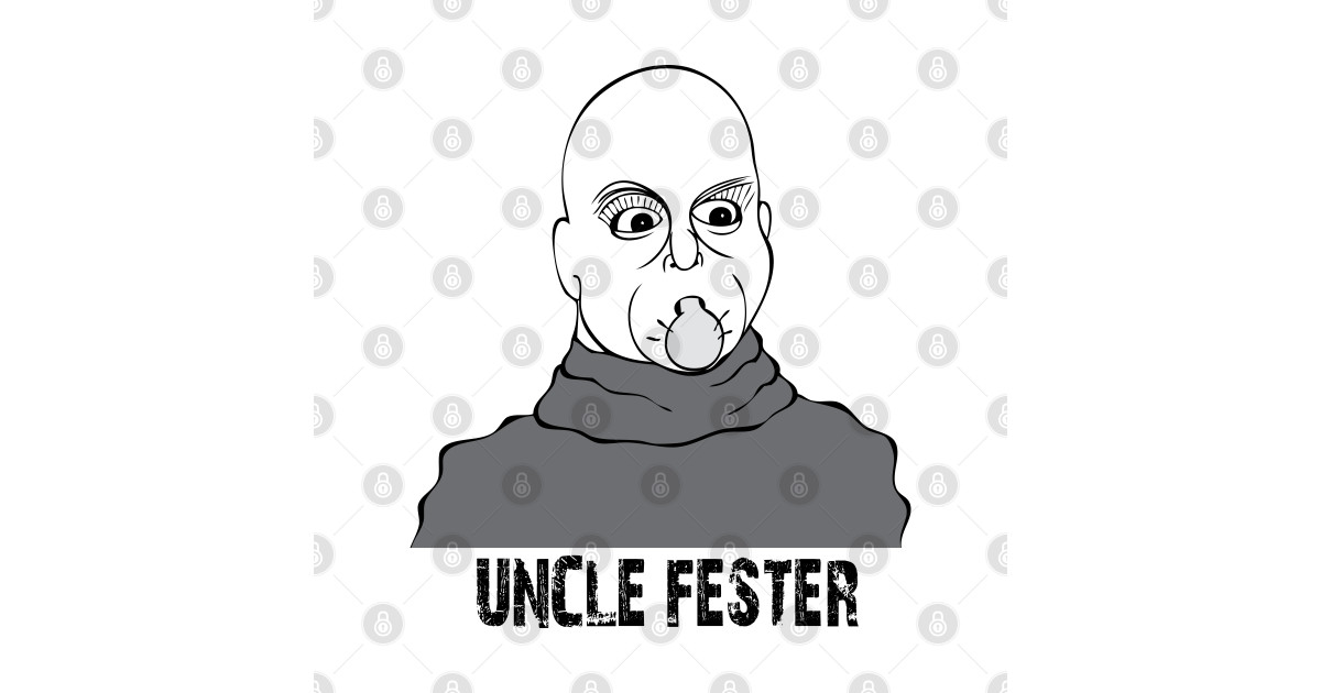 UNCLE FESTER FAN ART! - Addams Family - T-Shirt | TeePublic