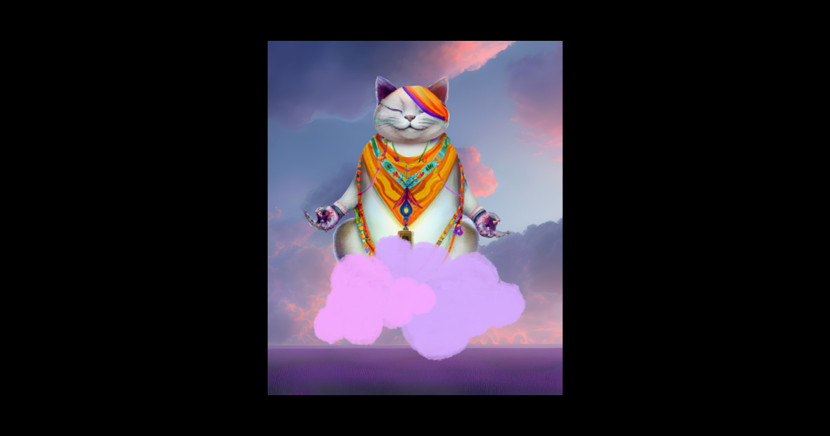 Cat Nirvana - Cat - Sticker | TeePublic