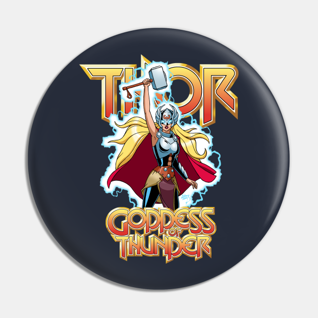 Goddess of Thunder - Thunder - Pin | TeePublic