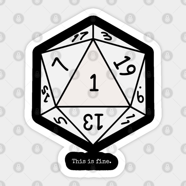 Nat 1 Crit Fail - This is Fine - DnD Inspired - Dungeons And Dragons ...