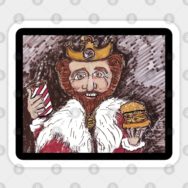 Burger King The King Mascot and a Whopper Meal - Burger King - Sticker ...