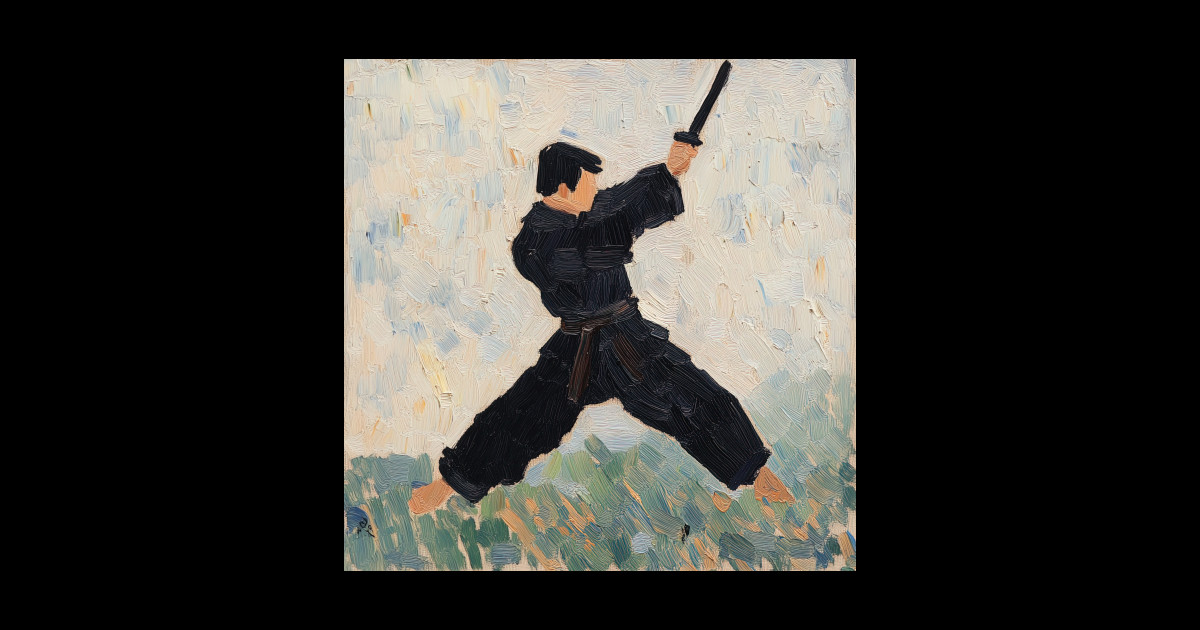 Bojutsu fighter | Post-impressionist painting style - Bojutsu Fighter ...
