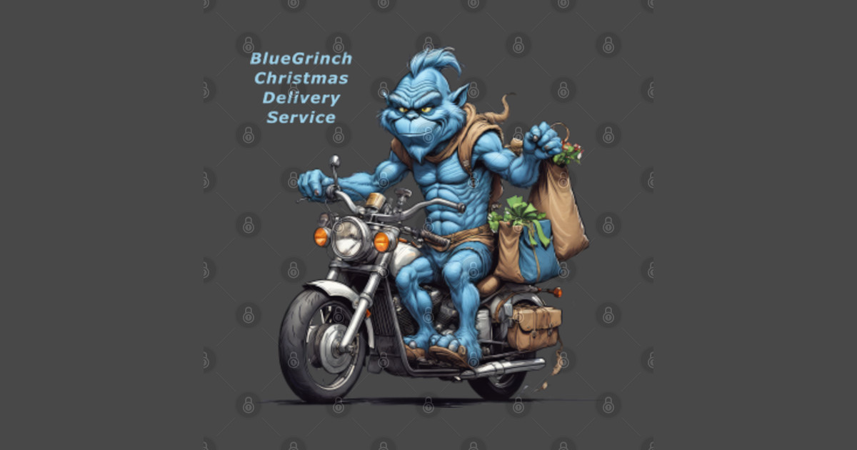 Blue Grinch Delivery Service - Grinch Christmas - T-Shirt | TeePublic