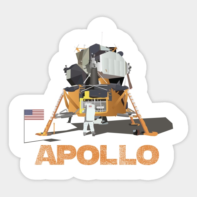 Apollo Lunar Module - Apollo 11 - Sticker | TeePublic
