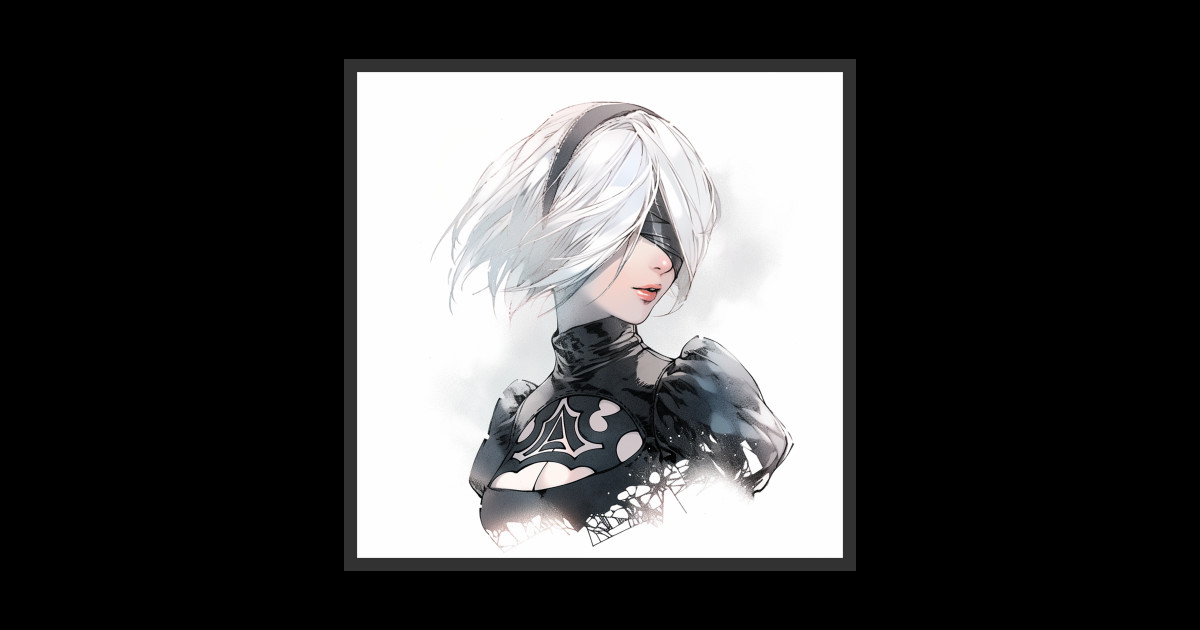 2B Yorha Nier Automata Graphic - Nier - Posters and Art Prints | TeePublic