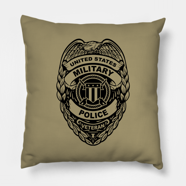 U.S. Military Police Veteran Black Badge - Military Police - Pillow ...