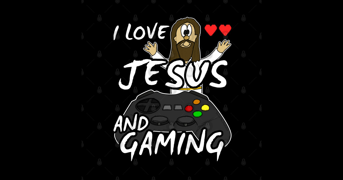 I Love Jesus And Gaming Christian Gamer - Christian Gamer - Sticker ...