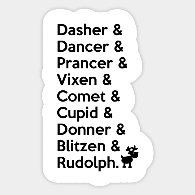 christmas santa's reindeer names