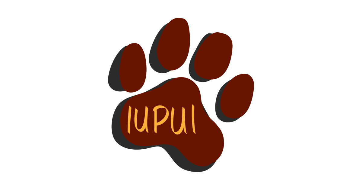 IUPUI Jaguars Paw Print - White - T-Shirt | TeePublic