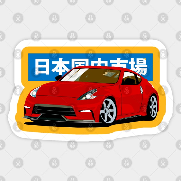 Red Nissan 370Z (Z34) - Nissan 370z Z34 - Sticker | TeePublic