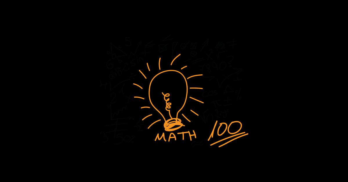 Hand drawn maths symbol and elements around orange bulb - Math ...