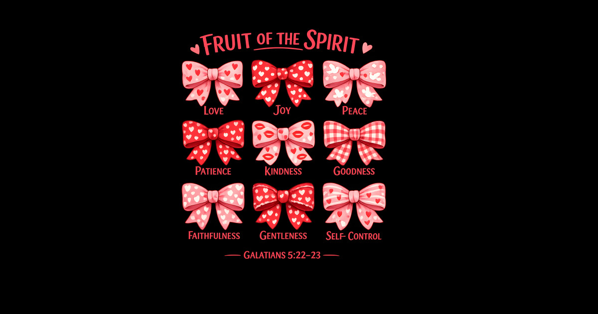 Fruit of the Spirit Bow Design - Fruit Of The Spirit - Sticker | TeePublic