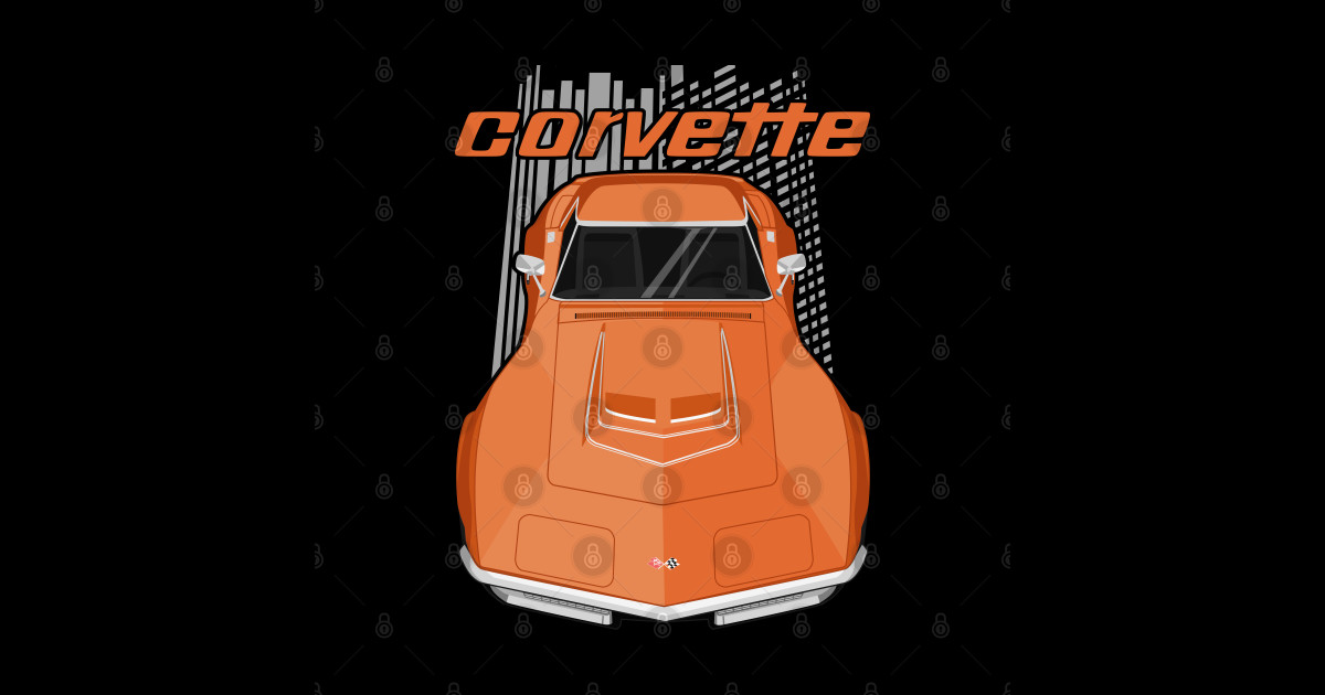 Corvette C3 - Orange - C3 Corvette - Sticker | TeePublic