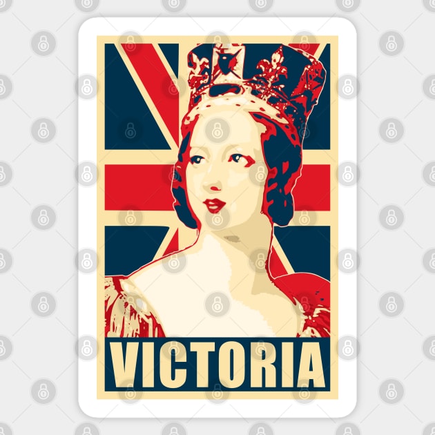 Queen Victoria Union Jack Propaganda - Queen - Sticker | TeePublic