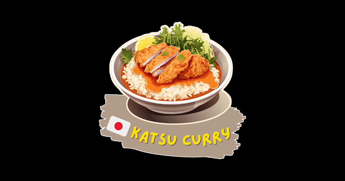 Katsu curry | Traditional Japanese food - Katsu Curry - Sticker | TeePublic