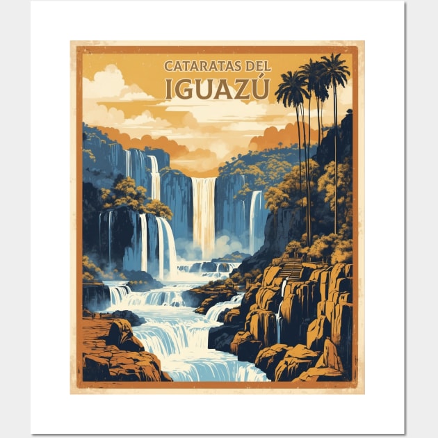 Iguazu Falls Argentina Vintage Tourism Poster - Argentina - Posters and ...