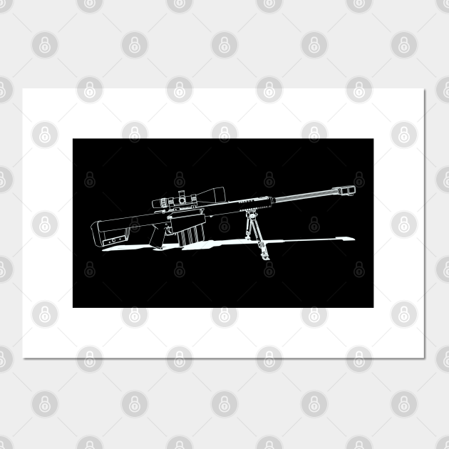 50 Caliber Sniper Rifle - Sniper Rifle - Posters and Art Prints | TeePublic