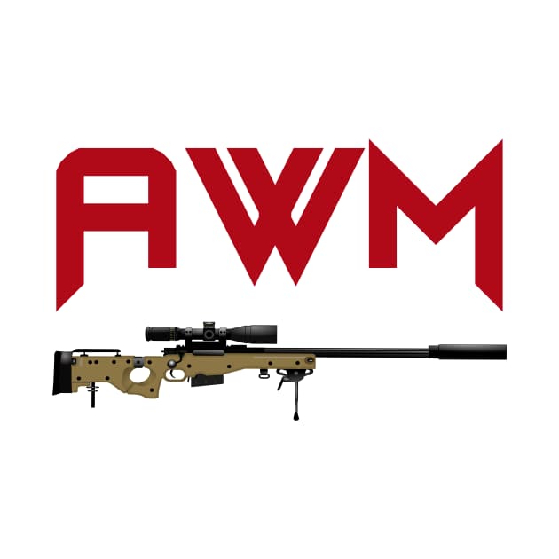 Sniper Rifle AWM - Sniper Rifle - T-Shirt | TeePublic