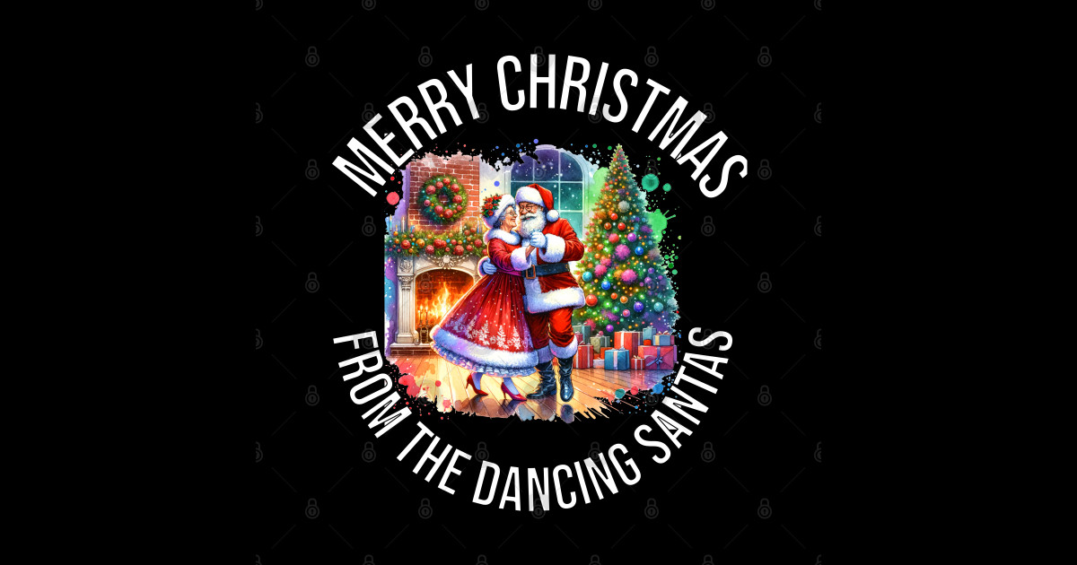Dancing Santas - Dancing Santas - Sticker | TeePublic