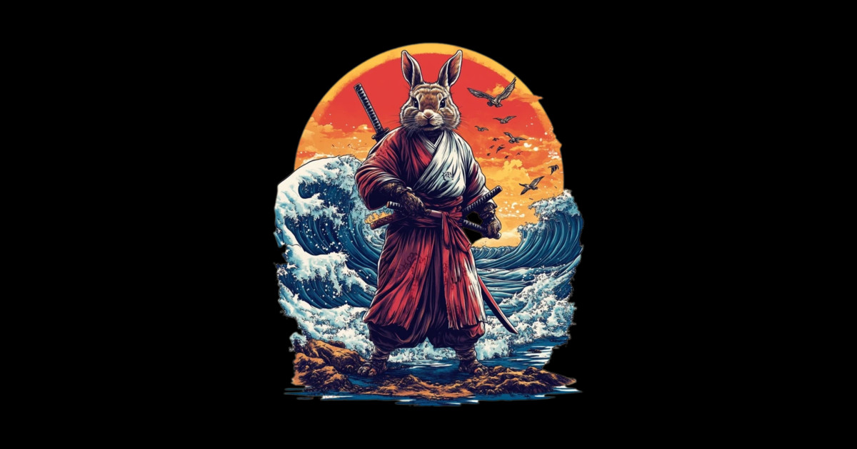 A majestic samurai rabbit - Rabbit - Posters and Art Prints | TeePublic