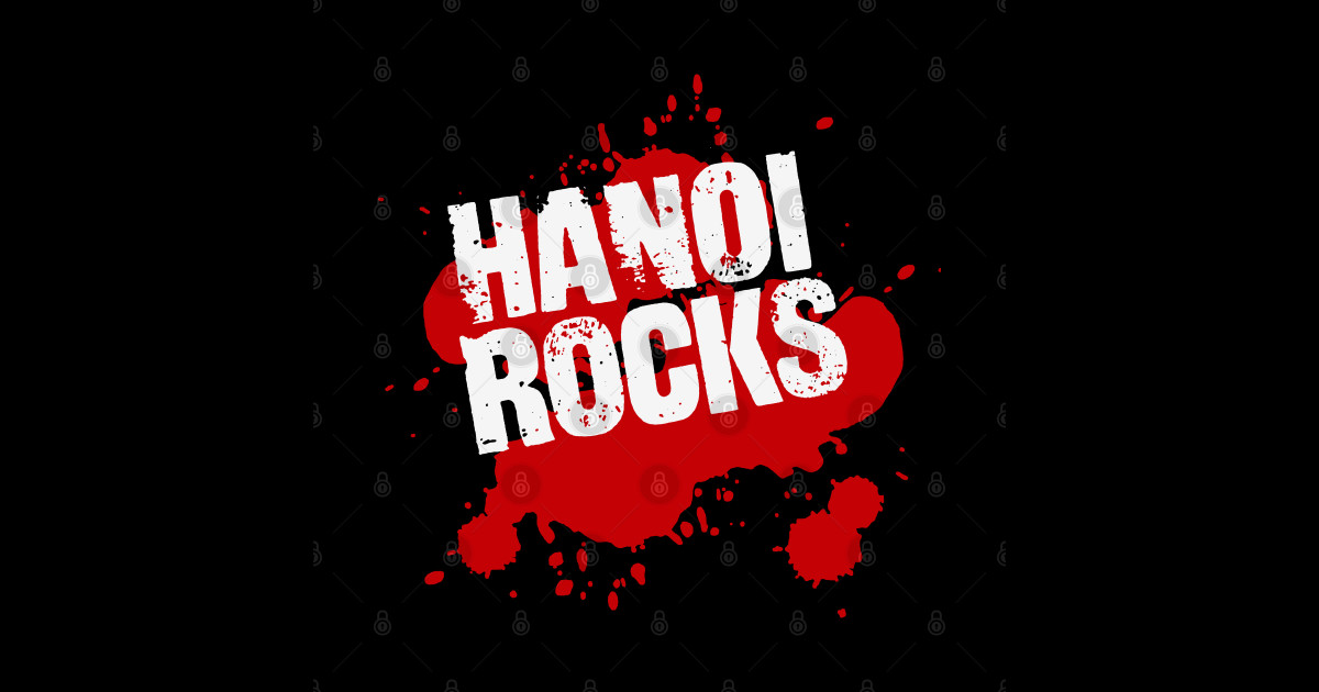 hani rocks || red splash - Hanoi Rocks - Sticker | TeePublic