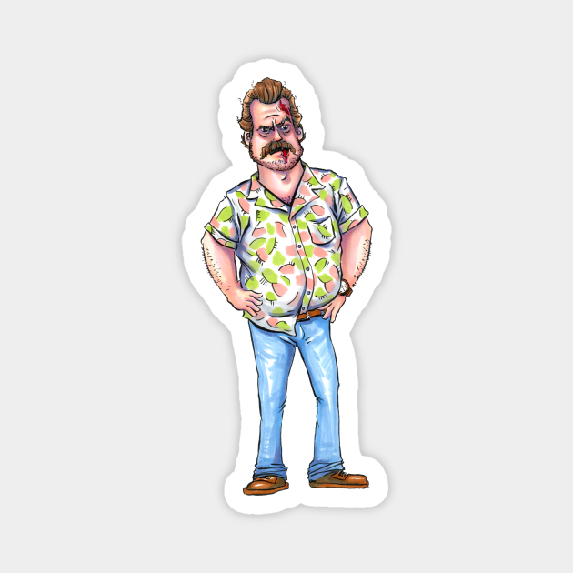Like a Fat Rambo - 80s Power - Hopper Stranger Things - Magnet | TeePublic
