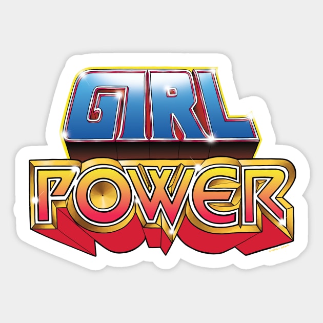 GIRL POWER LOGO - Queer - Sticker | TeePublic