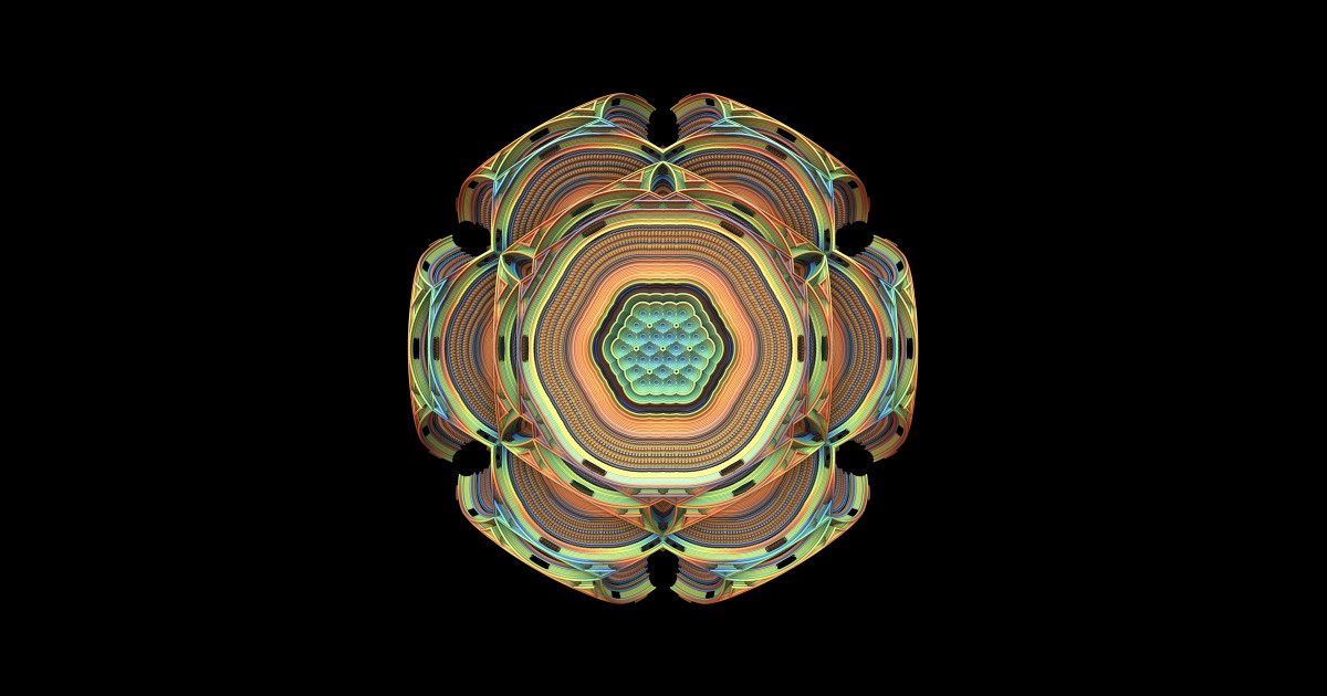 Six-sided Mandala Overlay Pattern - Mandala - Sticker | TeePublic