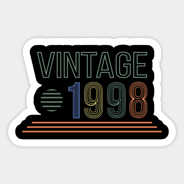 Vintage 1998 Original Design - 24th - Sticker | TeePublic