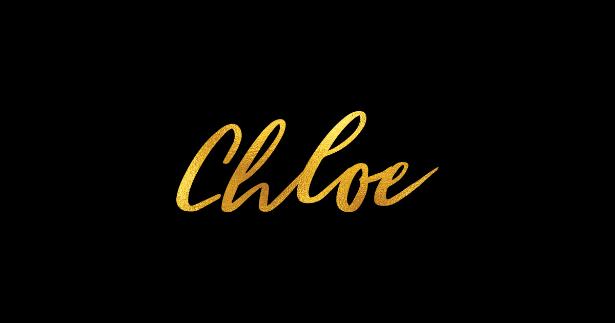 Chloe Name Hand Lettering in Faux Gold Letters - Chloe - Sticker ...