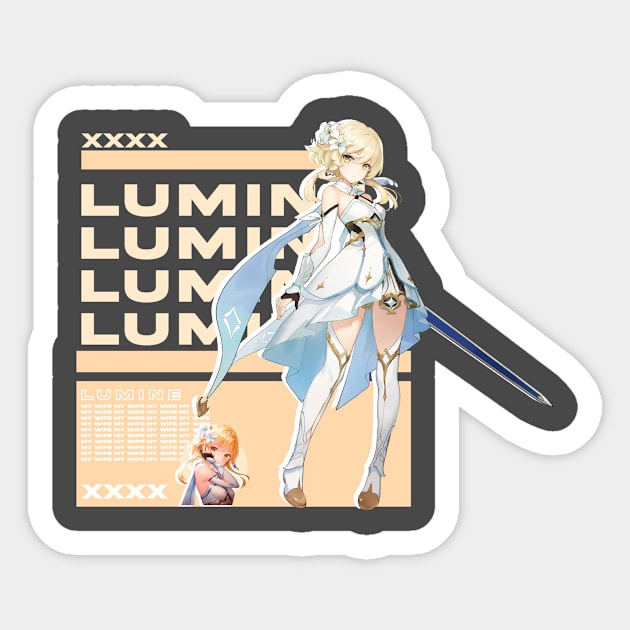 LUMINE TRAVELER GENSHIN IMPACT - Anime Girls - Sticker | TeePublic