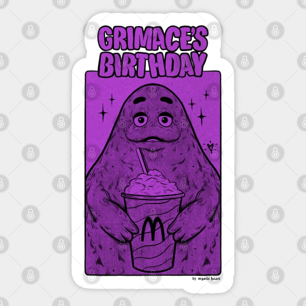 Grimace Birthday color - Grimace - Sticker | TeePublic