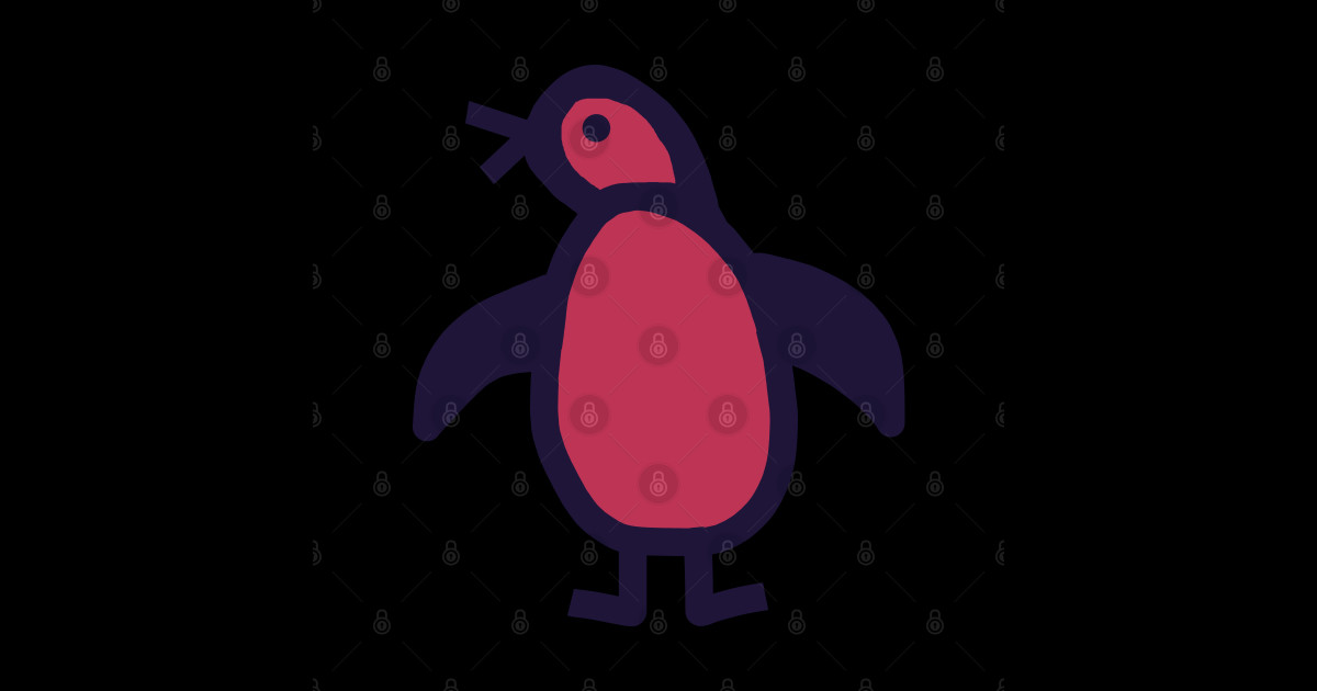 Cute Penguin Viva Magenta Color of the Year 2023 - Penguin - T-Shirt ...