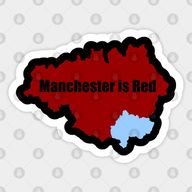 Manchester is Red - Manchester United - Sticker | TeePublic