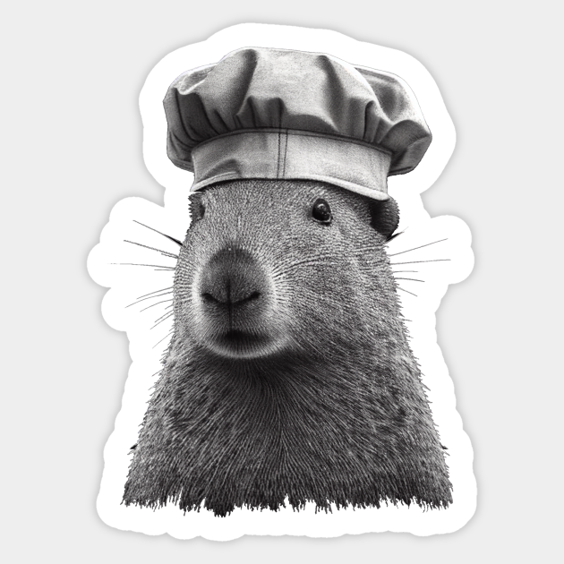 Capybara cook - Capybaras - Sticker | TeePublic