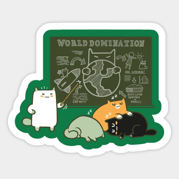 World Domination Class - Cute Kittens - Sticker | TeePublic