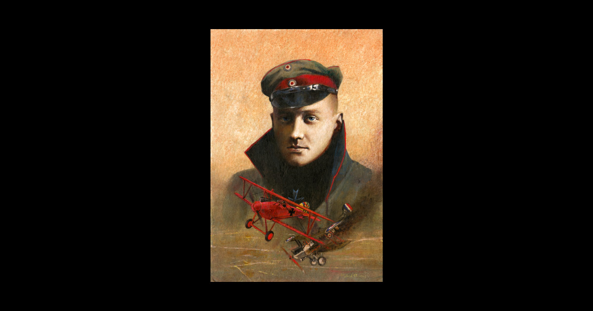 Red Baron Historical Portrait - Red Baron - Sticker | TeePublic