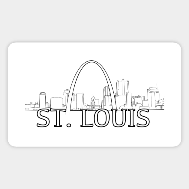 Line drawing of the skyline in St. Louis Missouri - St Louis Skyline ...