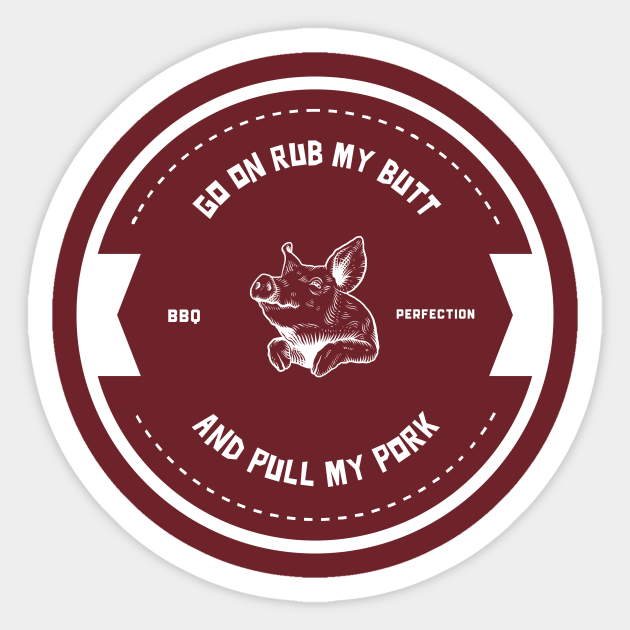 PULLED PORK FUNNY - Bbq - Sticker | TeePublic