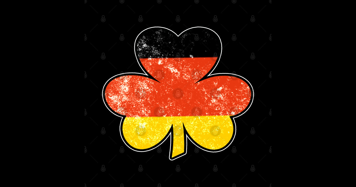 German Flag Shamrock German and Irish Heritage - German Irish - Sticker ...