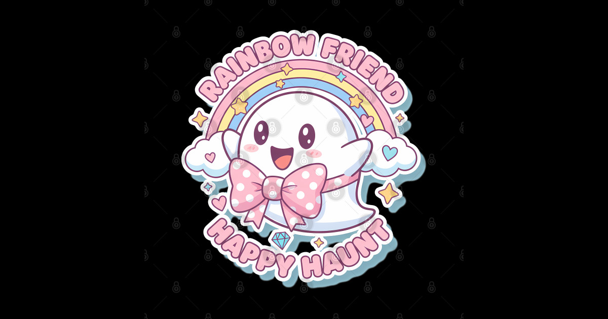 Rainbow Friend Ghost – Happy Haunt Vibes - Rainbow Ghost Friend ...