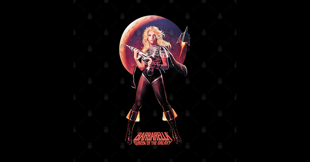 barbarella 1968 Oil Paint Style - Vintage - Sticker | TeePublic