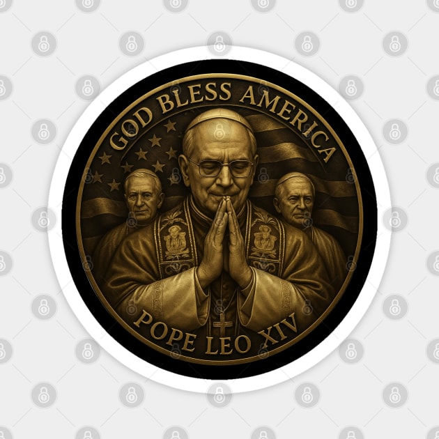 Pope Leo XIV God Bless America American Flag Pope Leo XIV - Pope Leo Xiv God Bless America ...