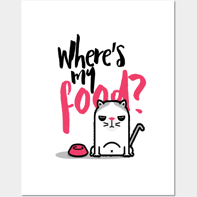 The Hungry Mad Cat - Hungry Cat - Posters and Art Prints | TeePublic