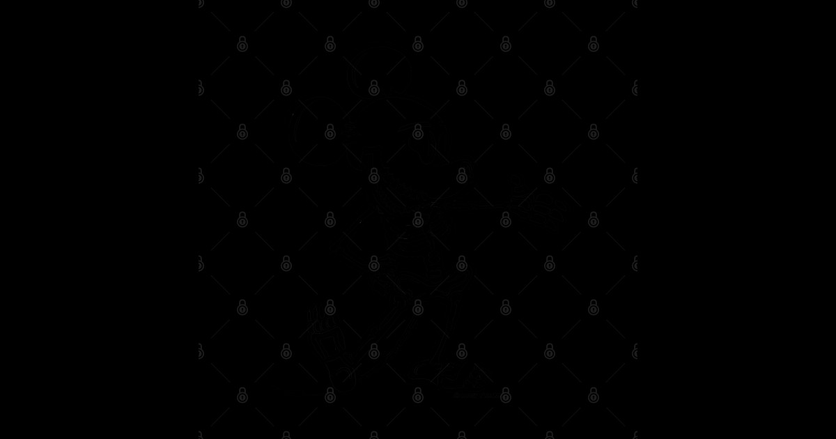 Chauncey Bones Outline - Vintage Cartoons - Sticker | TeePublic