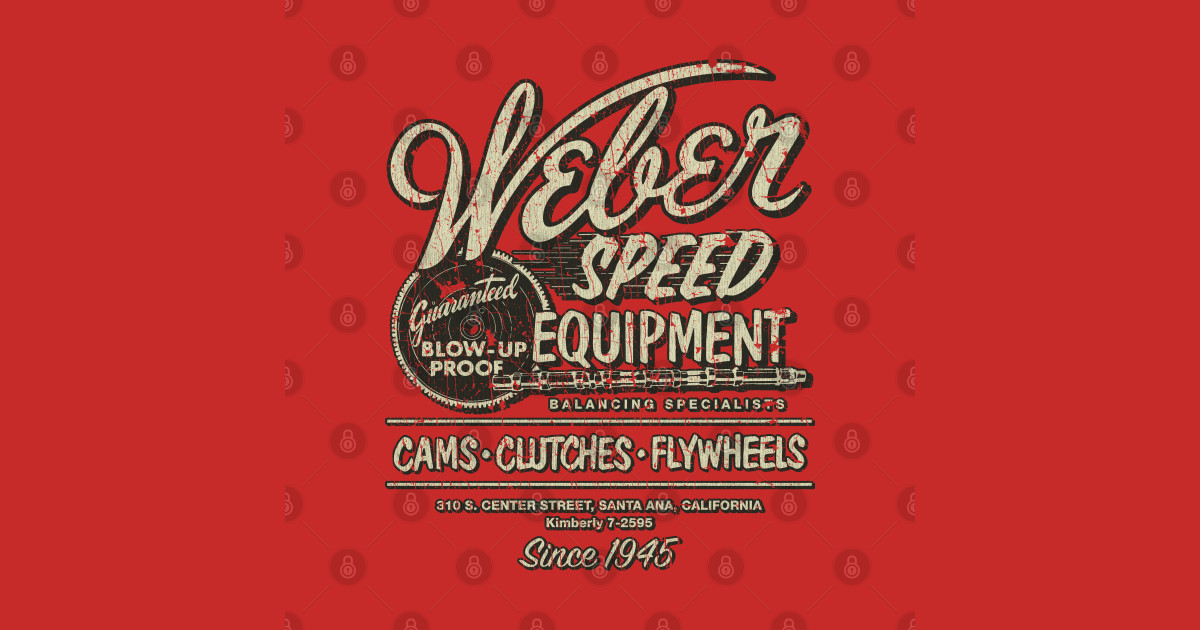 Weber Speed Equipment 1945 - Drag Racing - T-Shirt | TeePublic