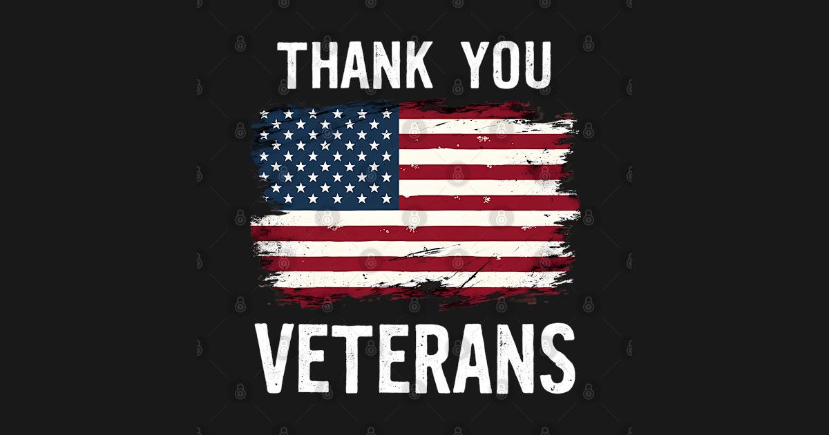 Thank You Veterans American Flag Veterans Day Memory - Thank You ...